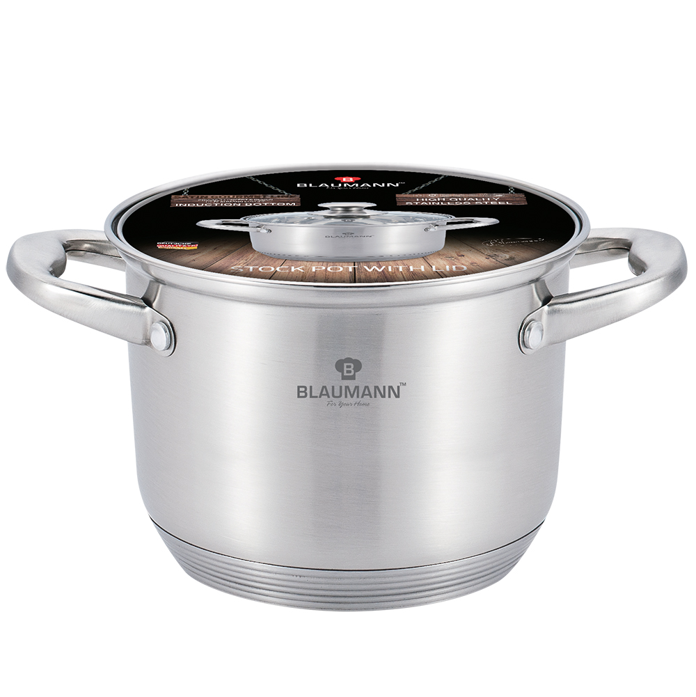 Blaumann 15.5L Stainless Steel Stock Pot - Satin Gourmet Line – Brands HOC